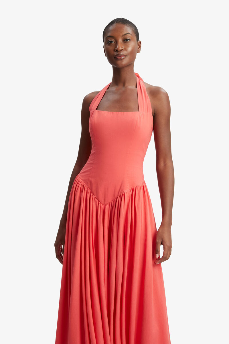Marabella Halter Maxi Dress In Melon | Bardot