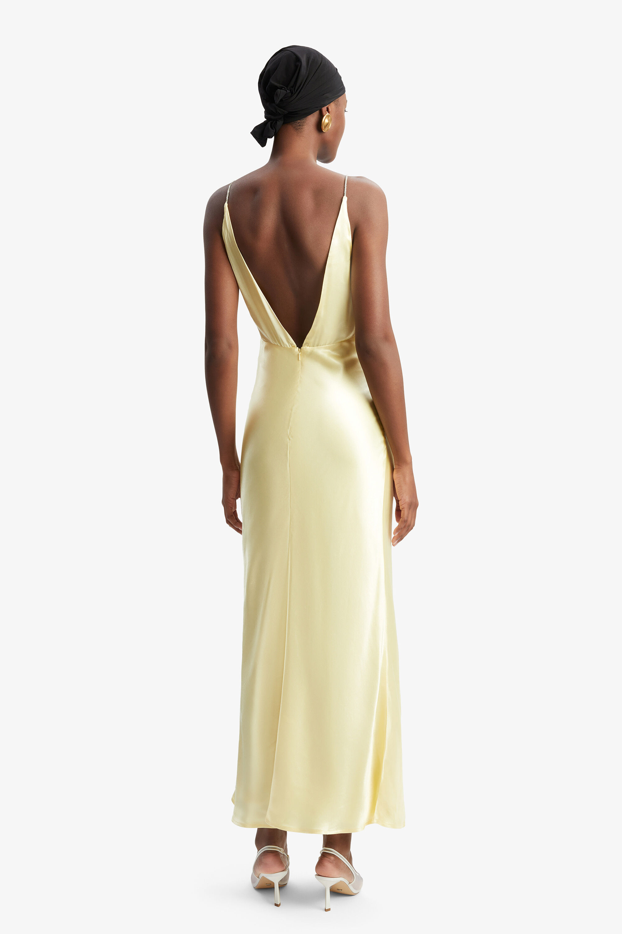 Capri Diamonte Slip Dress In Canary Yellow | Bardot