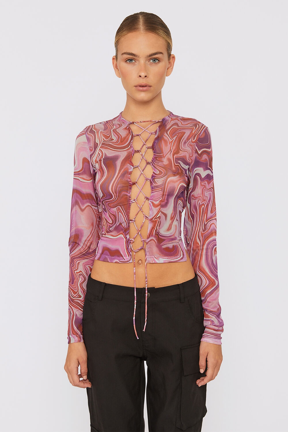 ZENDAYA MESH TOP