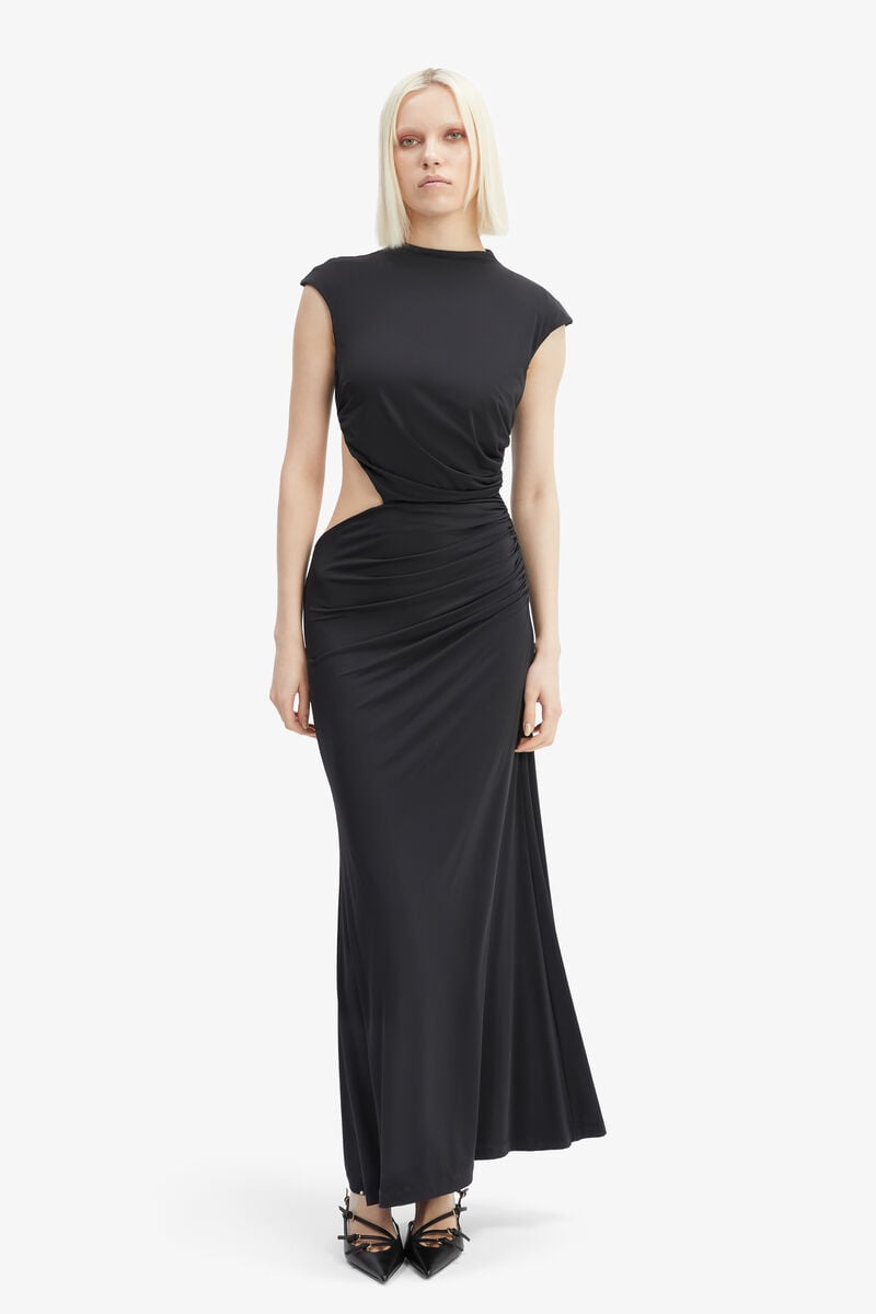 Emery Cut Out Maxi Dress In Black | Bardot