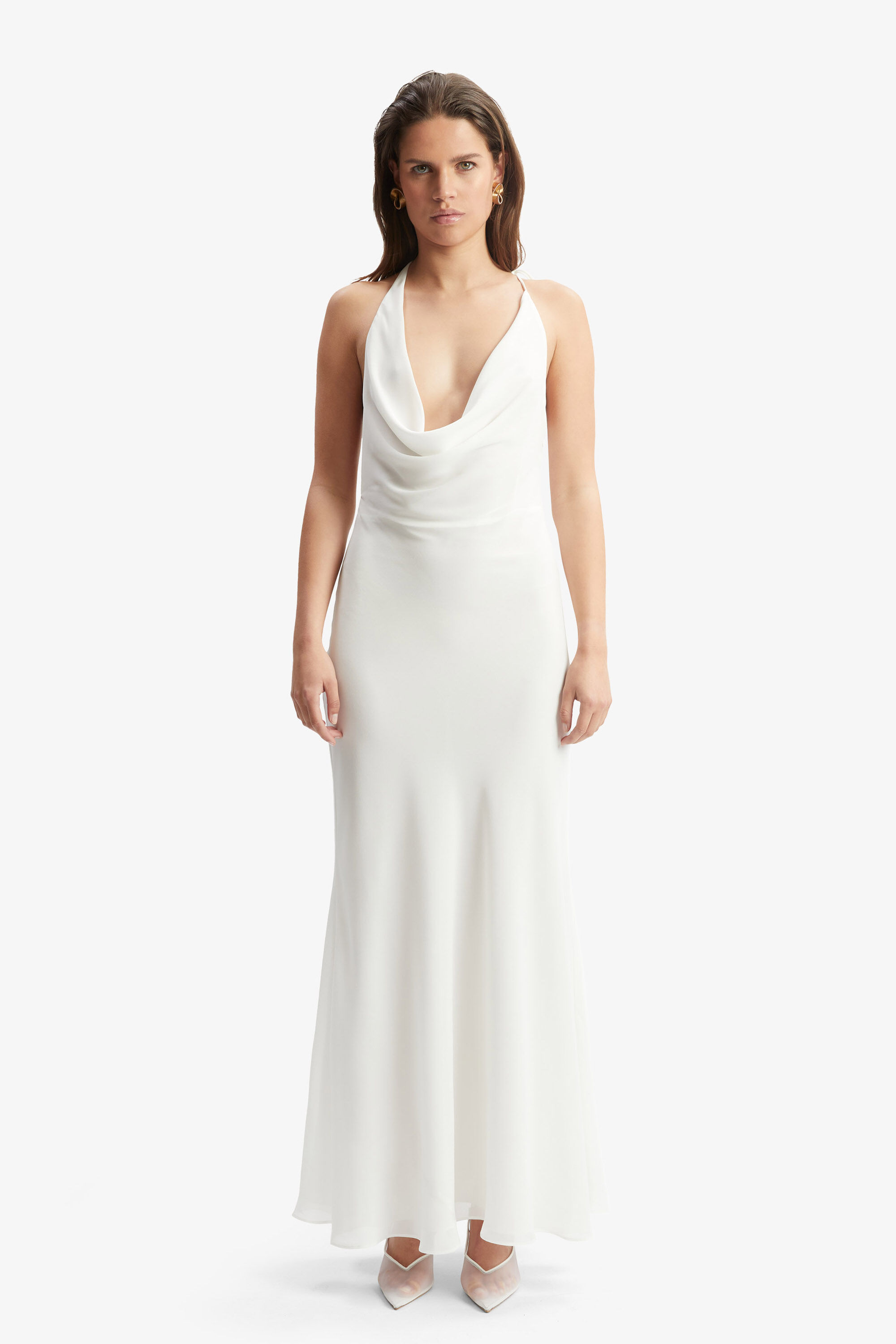 Cherie Cowl Neck Maxi Dress In Orchid White | Bardot Cherie Cowl Neck Maxi Dress In Orchid White | Bardot