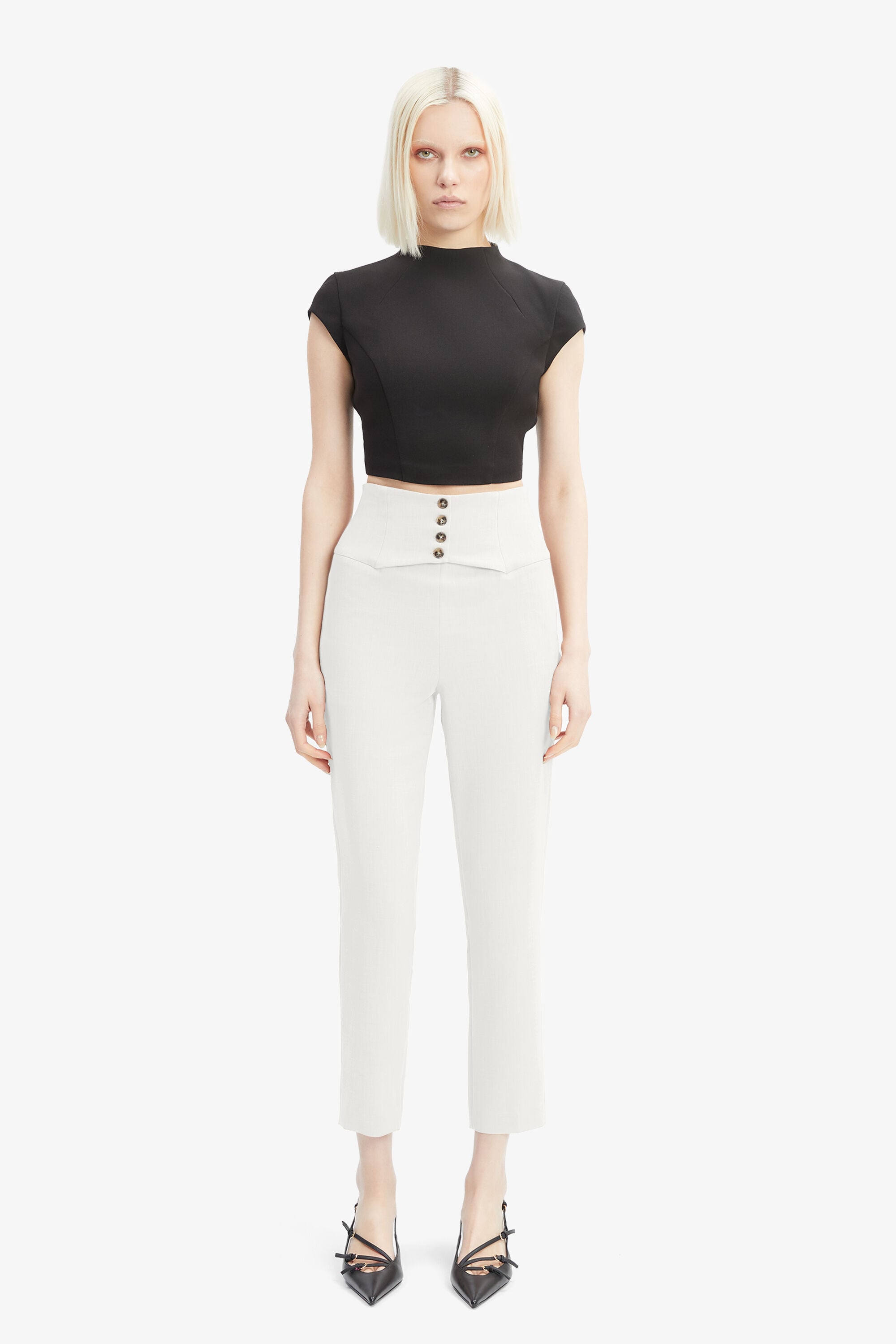 Corset Pant In Orchid White | Bardot